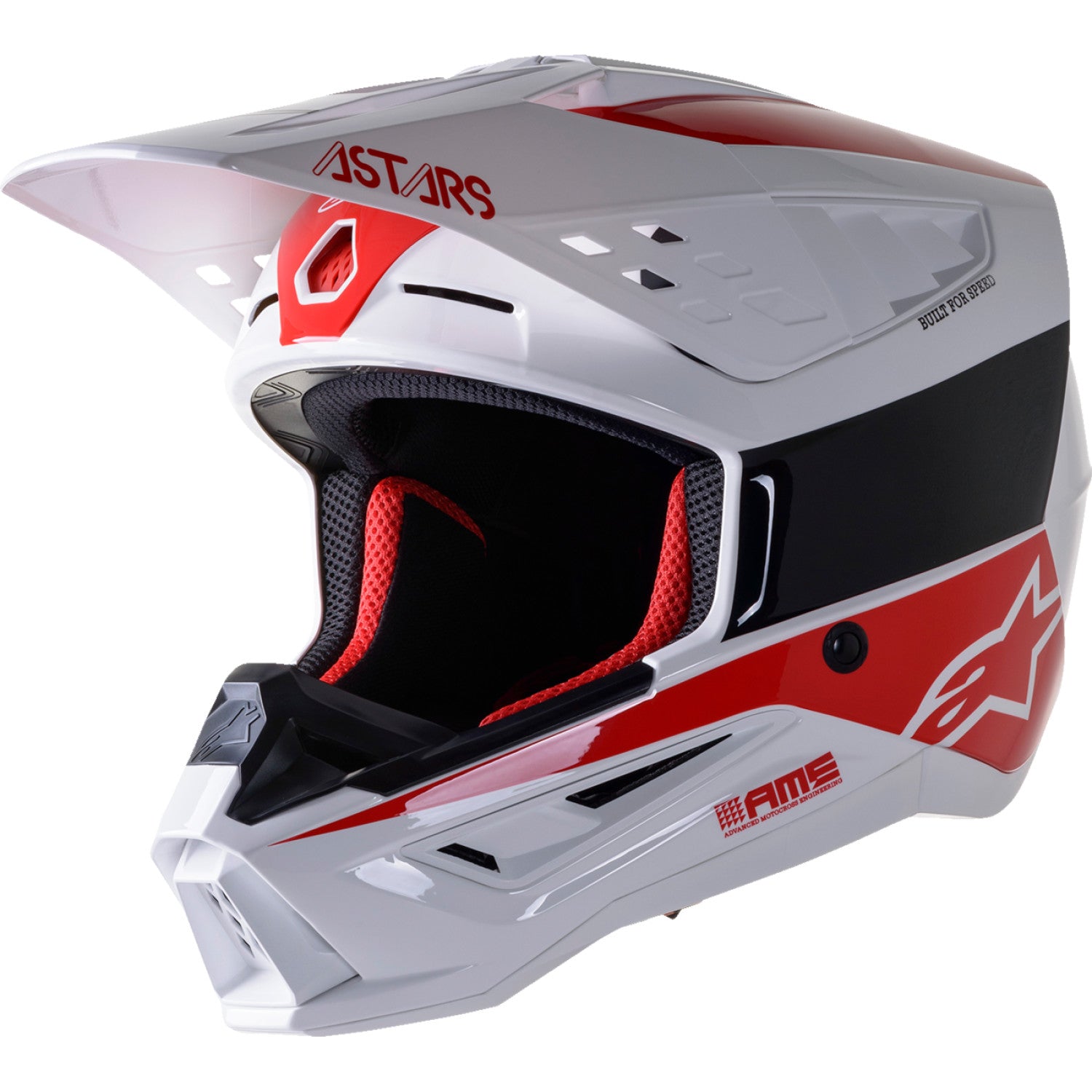 ALPINESTARS SM5 Helmet - Bond - White/Red - Large 8303522-2032-LG ...