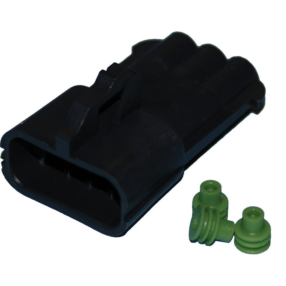 Delphi Packard Weatherpack 3 Wire Male Connector – SistersMoto