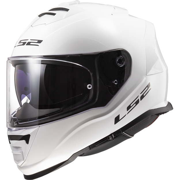 LS2 Assault Solid Gloss White Helmet w/Sunshield - Medium | Helmets LS2 ...